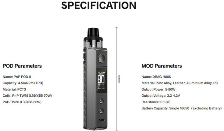 VOOPOO - DRAG H80S KIT (Best Prices In Europe) → Just Vape